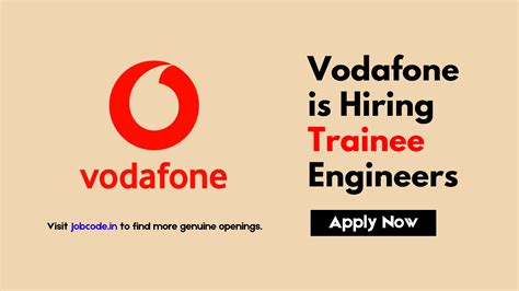Vodafone Is Hiring Graduate Engineer Trainees Tech Role In India Jobcode