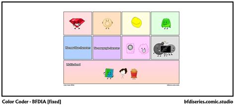 Color Coder BFDIA Fixed Comic Studio