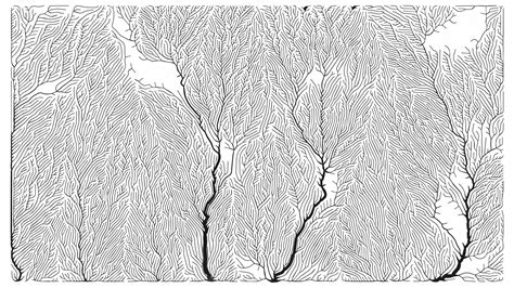 성장 패턴 생성 분기 구조 혈관의 유기 그물 질감 프리미엄 벡터
