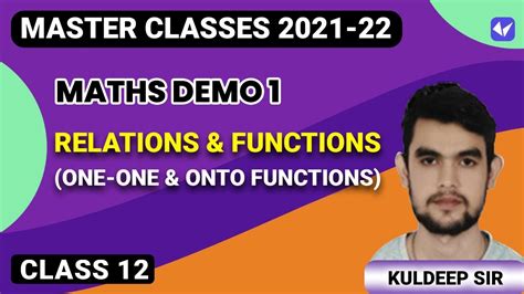 Relations And Functions One One And Onto Functions Class 12 Maths Chapter 2 Vidyakul Youtube