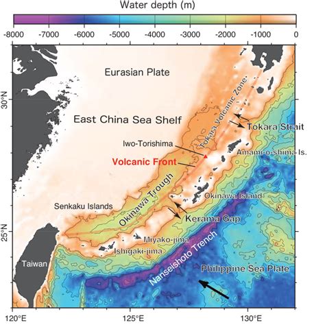 Map Showing The Geographic And Tectonic Features Of The Ryukyu