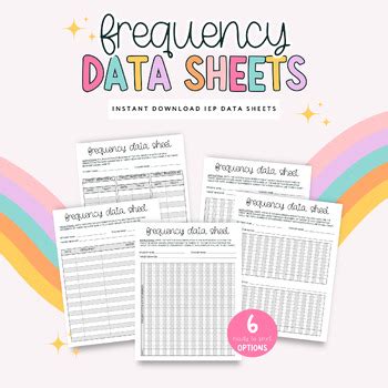 Behavior Data Tracking Sheets Frequency Self Charting Data Ready To Print