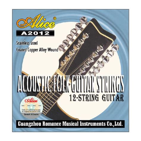 Alice 12 Strings Acoustic Guitar Strings Bk Percussion