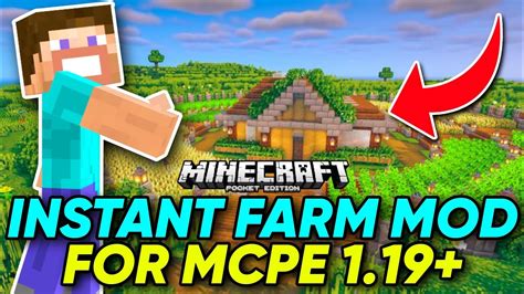Instant Farms Addon For Mcpe 1 19 Quick Farms Mod For Minecraft Pe Gaming Cassette Youtube
