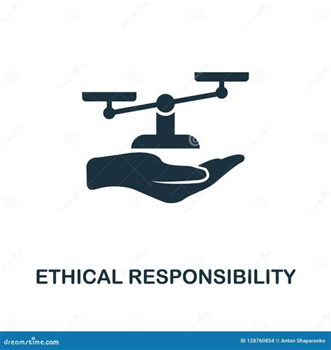 Ethical Responsibility Icon Monochrome Style Design From Business Ethics Icon Collection Ui