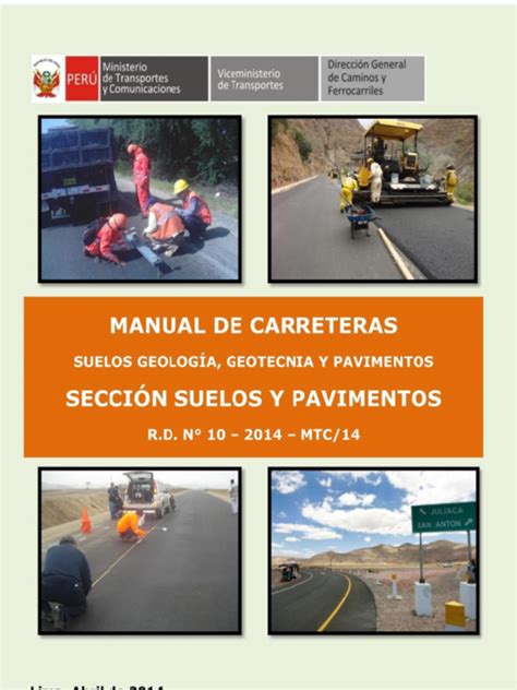 Exploracion De Suelos Segun Suelos Y Pavimentos Del Mtc 2014 Pdf Ingeniería Geotécnica