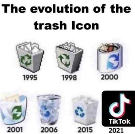 The Evolution Of The Trash Icon Funny