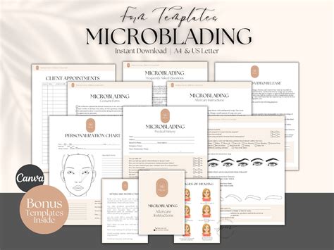 Editable Microblading Consultation And Consent Form Template Microblading Forms Microblading