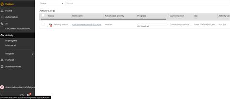 cannot delete a bot as it is part of pending execution community