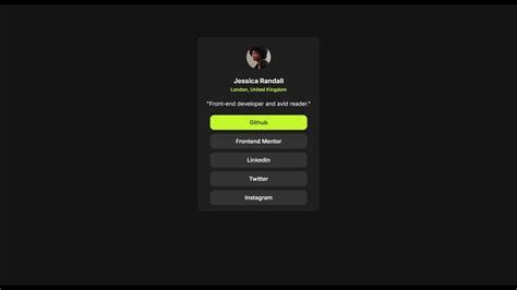 Social Links Profile Html And Css Frontend Mentor Challenges Youtube