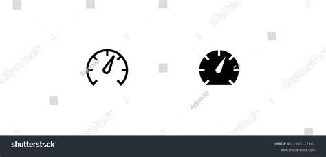Speedometer Tachometer Icon Speed Indicator Sign Stock Vector Royalty Free 2533117541