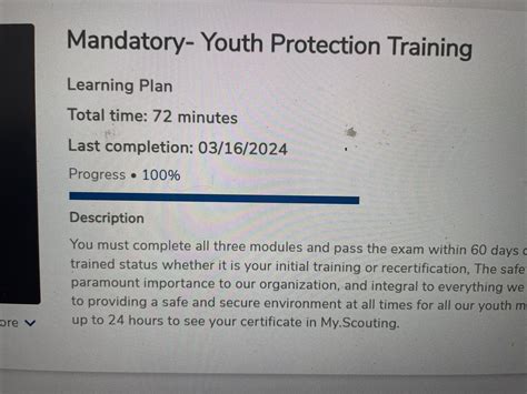 Scoutbook Youth Protection Not Completing My Scouting Tools Scouting Forums