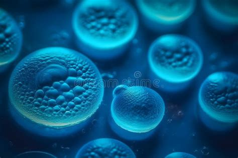 Cells Under The Microscope Neural Network Ai Generated Stock