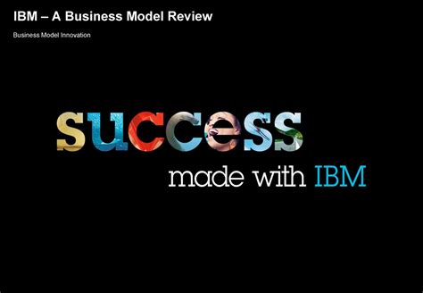 IBM A Business Model Review Business Model Innovation IBM A Business Model Review Business