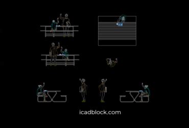 People Sitting CAD Block Collection In DWG ICADBLOCK