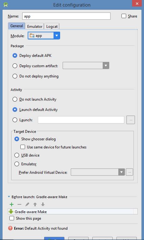 Java Android Application Error While Running The Application Stack