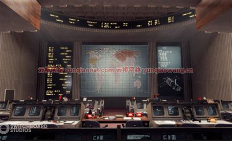 Ue商城素材 Space Launch Ground Control Command Center云桥网络