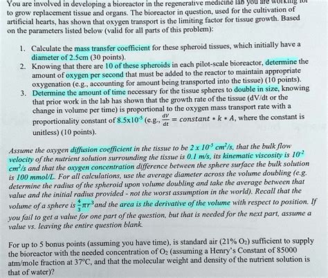 solved on the parameters listed below valid for all parts of this