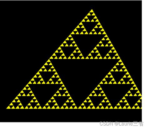 【python】py课上机作业3「谢尔宾斯基三角形」「递归输出列表」python用函数递归画出谢尔宾斯基三角形 Csdn博客