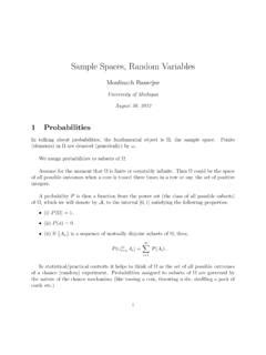 Sample Spaces Random Variables Statistics Sample Spaces Random Variables Statistics Pdf