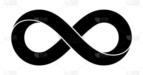 用莫比乌斯带制作的无限标志程式化endess象征纹身平面设计插图