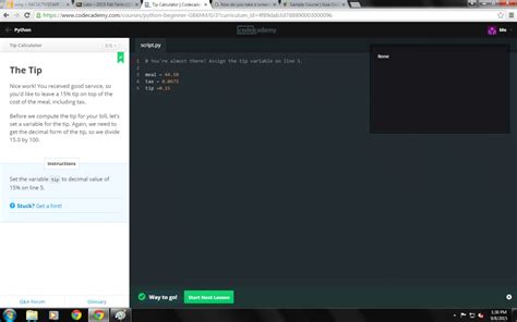 Tip Calculator Introduction To Python Jose Cruzs E Portfolio