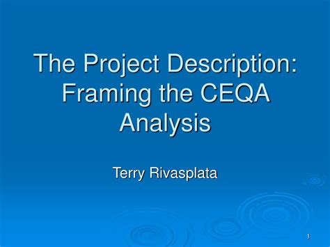 Ppt The Project Description Framing The Ceqa Analysis Powerpoint Presentation Id 4293056