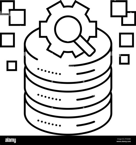 Query Optimization Database Line Icon Vector Illustration Stock Vector