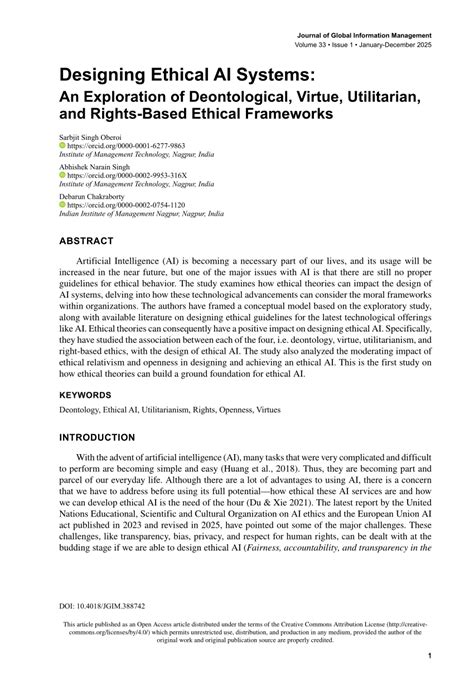 Pdf Designing Ethical Ai Systems An Exploration Of Deontological