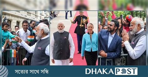 ফ্রান্স সফরে মোদি শিশুকে আদর আর সেলফিতে করলেন মন জয়