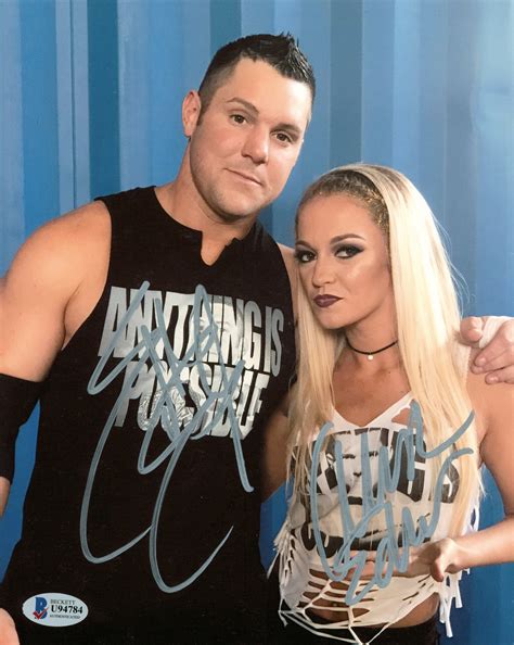 Alisha Edwards And Eddie Edwards Dual Signed 8x10 Photo W Beckett