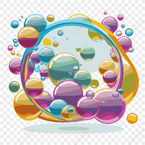 다채로운 거품 벡터만화상표클립 아트 Png 일러스트 무료 다운로드 Lovepik