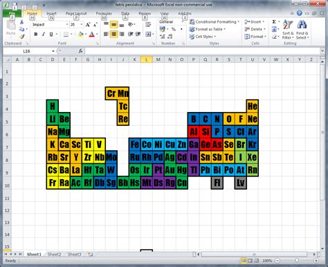 I Made A Tetris Inspired Periodic Table In Excel Rgeek