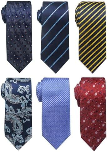 Tie For Men Necktie Woven Jacquard Neck Ties Set 6 Pcs