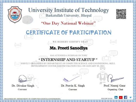Preeti Sanodiya On Linkedin Buit Bucse 3rd2020 Csecertificate Webinar