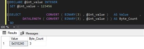 Sql How Do You Convert An Integer Into Its Condensed Binary