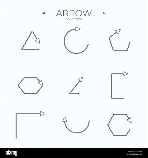Thin Line Icons Linear Arrow Icons Set Arrow Basic Ui Elements