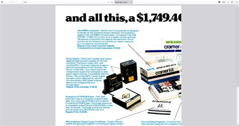 1975 6 Cramerkit Intel 8080a Microcomputer Kennett Classic