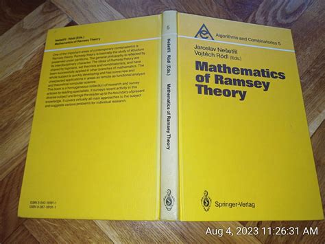 NeŠetril Mathematics Of Ramsey Theory 75343649
