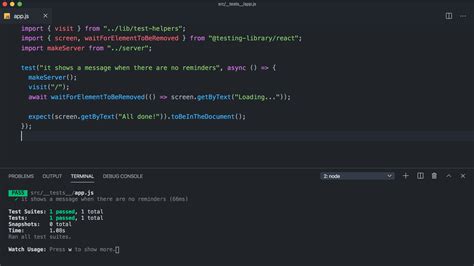 Tutorial Part Testing Mirage JS