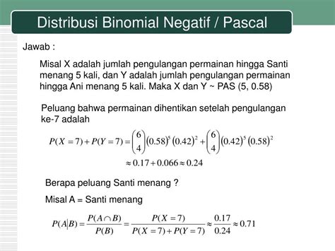 Contoh Soal Binomial Negatif Distribusi Poisson Contoh Soal