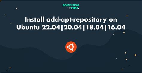 Install Add Apt Repository On Ubuntu 2204200418041604 By