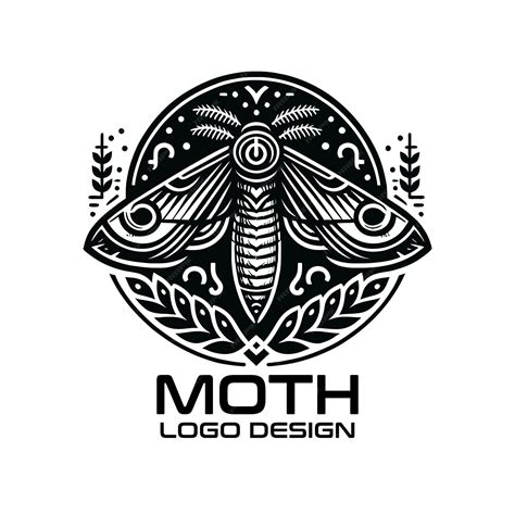 Moth Vector Logo Design Premium Ai Generated Vector