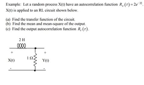 Solved Example Let A Random Process X T Have An Chegg Com