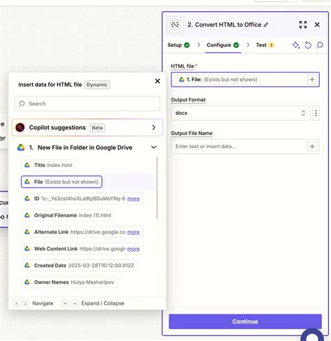 Convert Html To Docxxlsxpptx With Nutrient Document Web Services Api On Zapier Nutrient