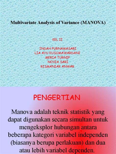 Multivariate Analysis Of Variance Manova Pdf