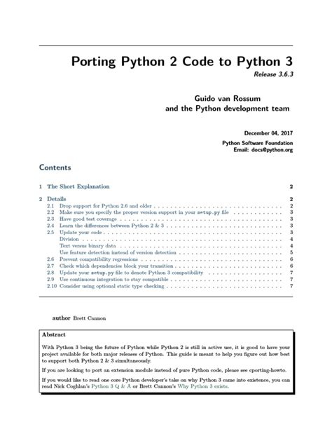 Porting Python 2 Code To Python 3 Guido Van Rossum And The Python