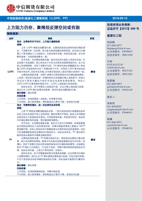 能源化工策略周报（lldpe、pp）：上方阻力仍存，聚烯烃反弹空间或有限