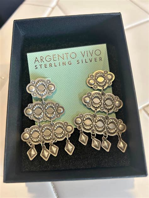 Native Sterling Silver Earrings Stamped By Artist Harris Joe Earrings