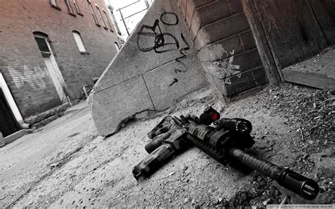 배경 화면 검은 단색화 전쟁 병사 소총 어둠 스크린 샷 검정색과 흰색 흑백 사진 총기 1920x1200 Deireadh 202434 배경 화면